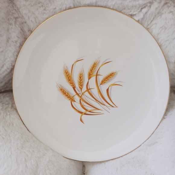 Dining | Vintage Golden Wheat 22k Gold Rim Plate 9 | Poshmark